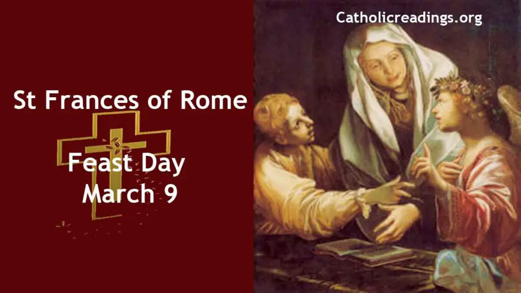 St Frances of Rome - Feast Day - March 9 2025 - Catholic Saint of the Day