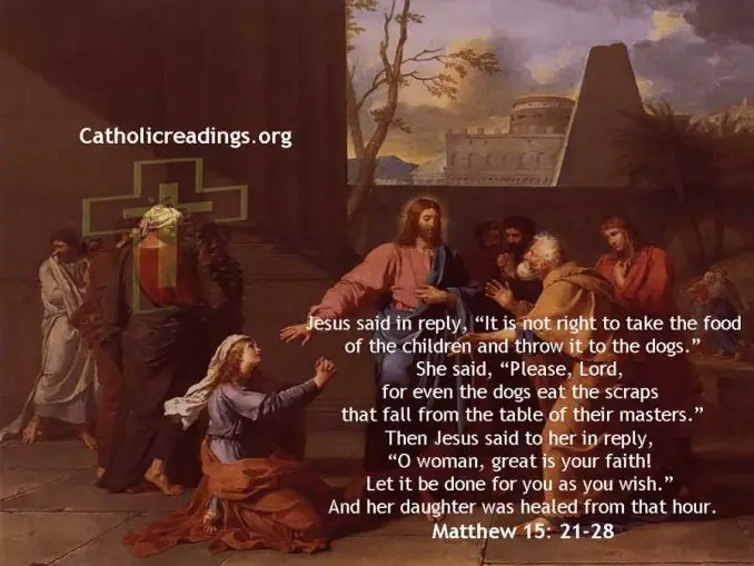 Lord, Even Dogs Eat Scraps That Fall From The Table of Their Masters ...