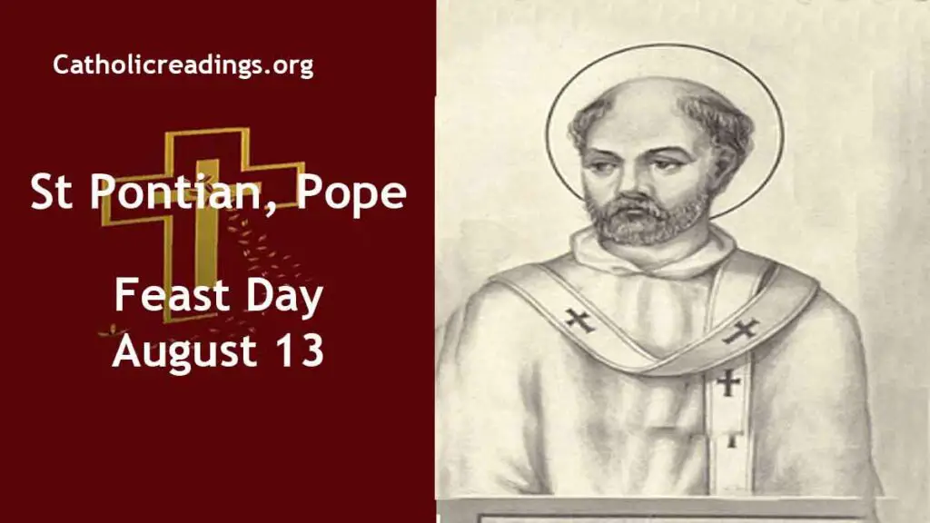 St Pontian, Pope - Feast Day - August 13 2025 - Catholic Saint of the Day