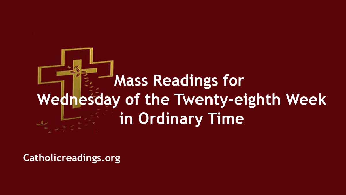 Daily Mass Readings for October 16 2024, Wednesday - Catholic Daily ...