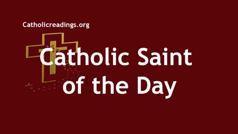 Today's Catholic Saint of the Day - Saints Calendar from January to ...