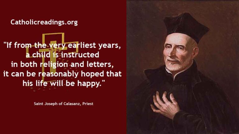 St Joseph of Calasanz - Feast Day - August 25 2025 - Catholic Saint of ...