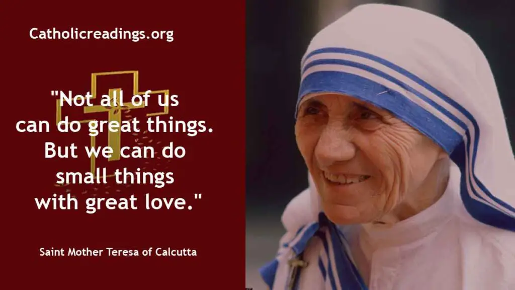 St Mother Teresa of Calcutta - Feast Day - September 5 2023 - Catholic Saint of the Day