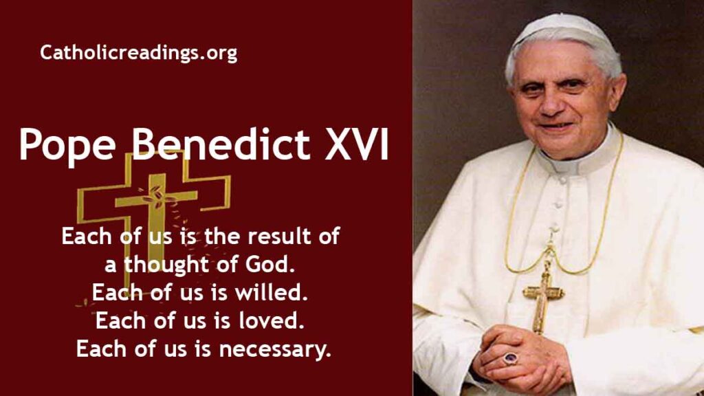 Pope Benedict XVI - Catholic Daily Readings