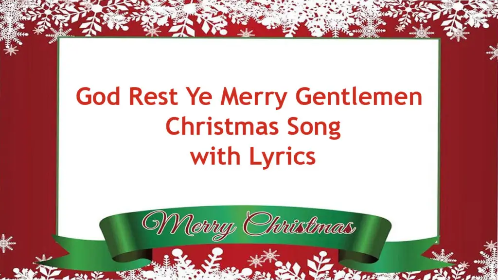 God Rest Ye Merry Gentlemen Christmas Song With Lyrics - Catholic Daily ...