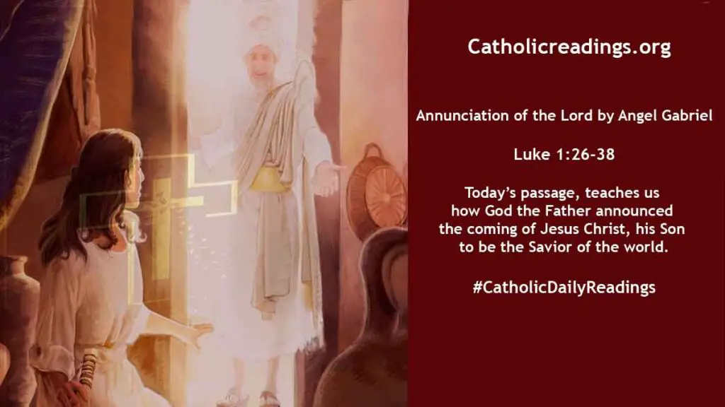 Bible Verse of the Day for March 25 2023 - Annunciation of the Lord by ...