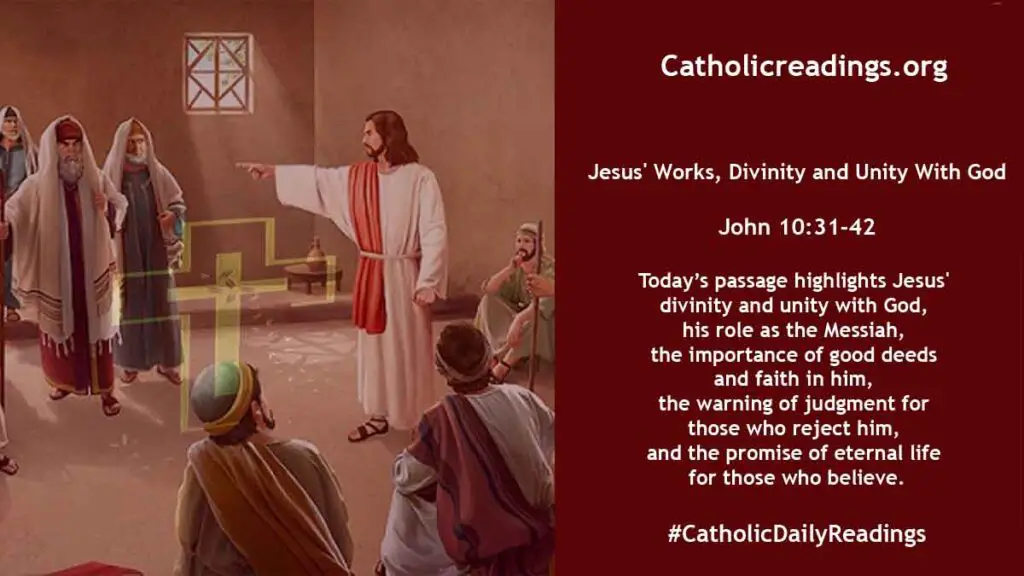 Bible Verse of the Day - Jesus' Works, Divinity and Unity With God